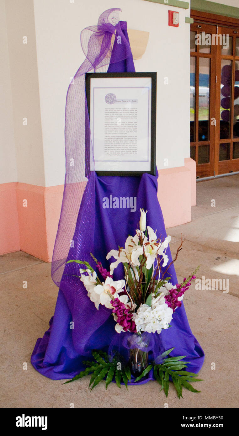 SCHOFIELD BARRACKS — A display explains the significance of the tables ...
