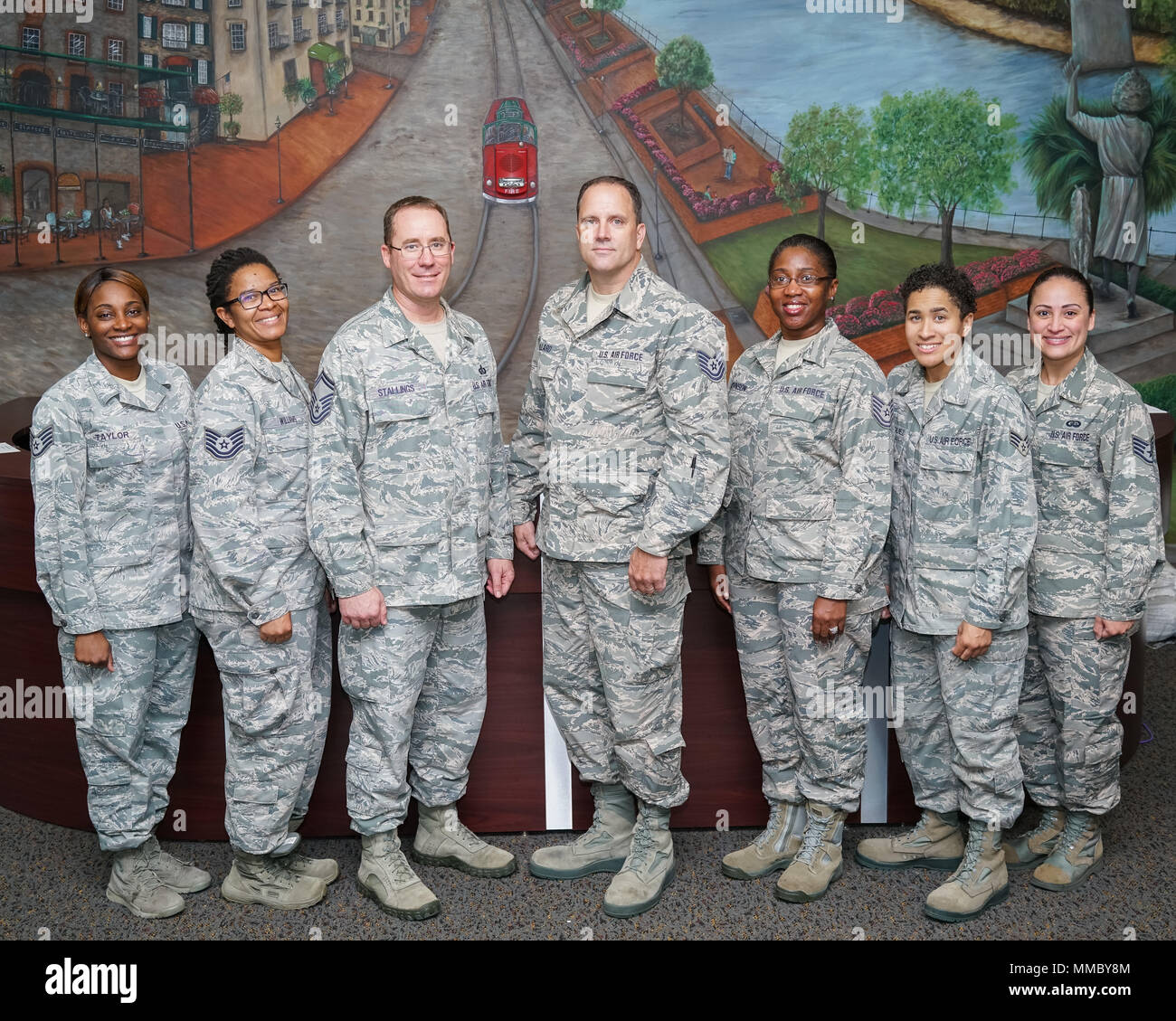U.S. Airmen from the 145th Airlift Wing (AW) Force Support Squadron ...