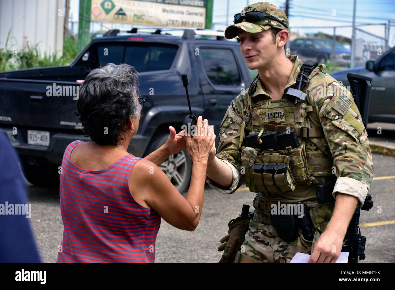 Petty Officer 3rd Class Christopher Stirling, a Coast Guard Tactical ...