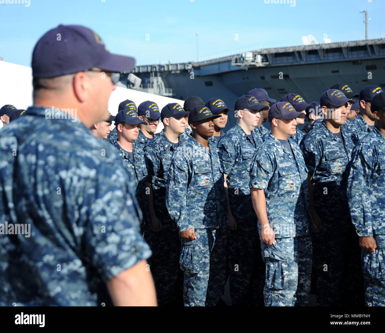 NORFOLK, Va. (Oct. 5, 2017) Sailors, assigned to the Pre-Commissioning ...