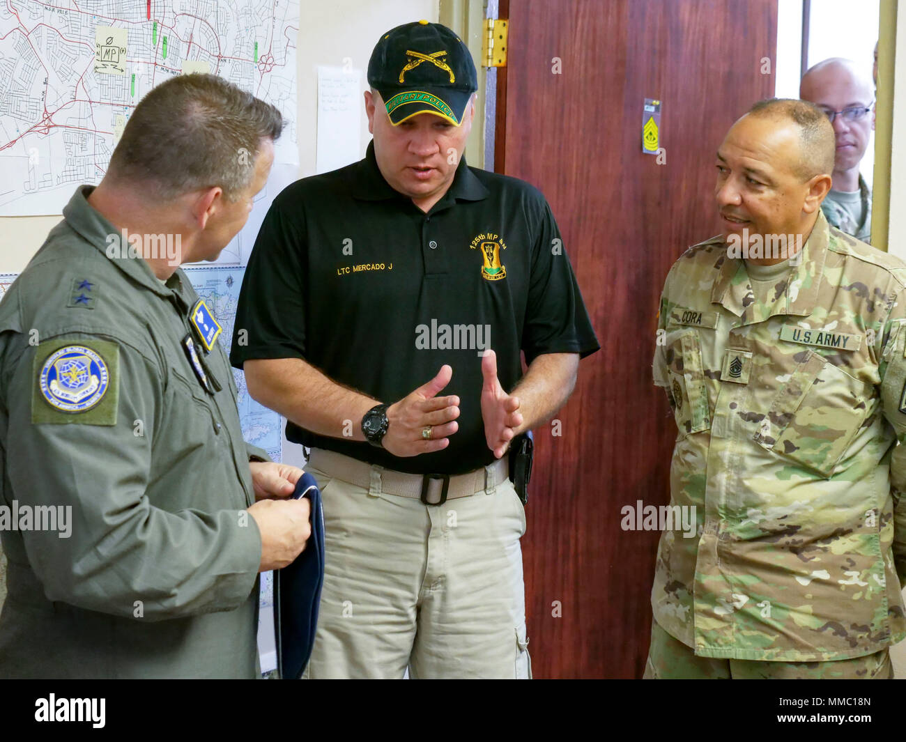 U.S. Air Force Maj. Gen. Timothy Sharpy (left), Joint Forces Land ...