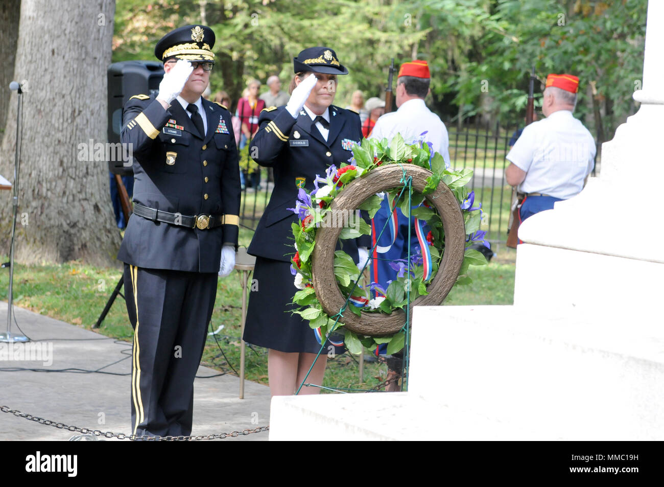 Brigadier Gen. Stephen E. Strand, left, deputy chief of engineers ...
