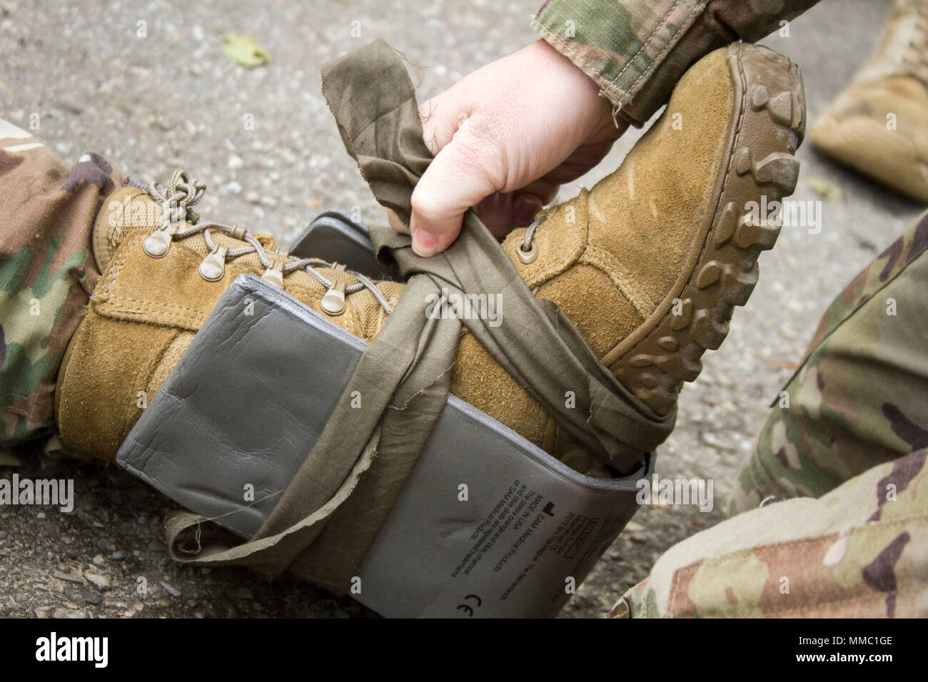 A medic with the 1st Battalion, 279th Infantry Regiment, 45th Infantry ...