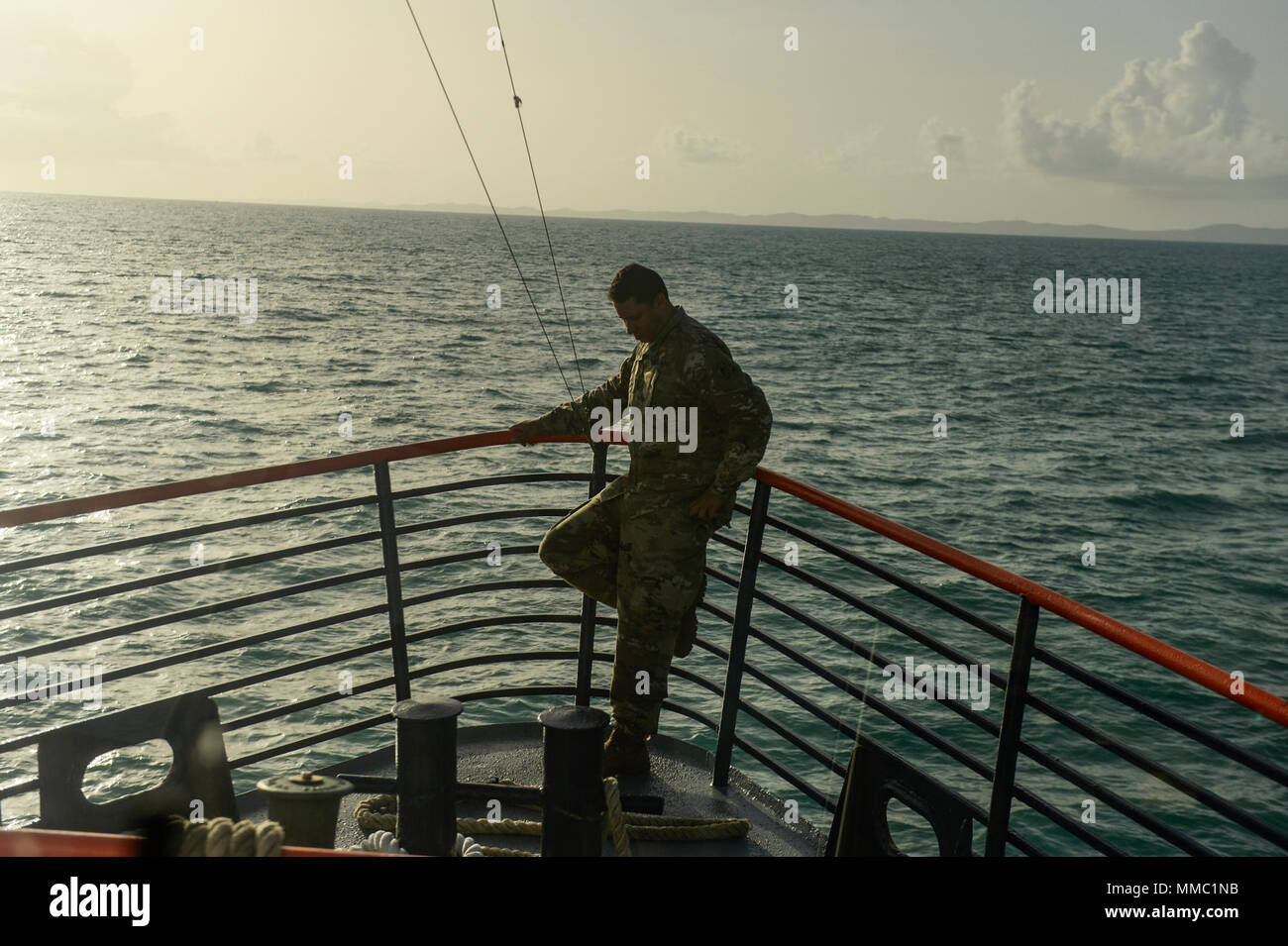 U.S. Army Spc. Richard Alicea with the 249th Engineering Battalion, a ...
