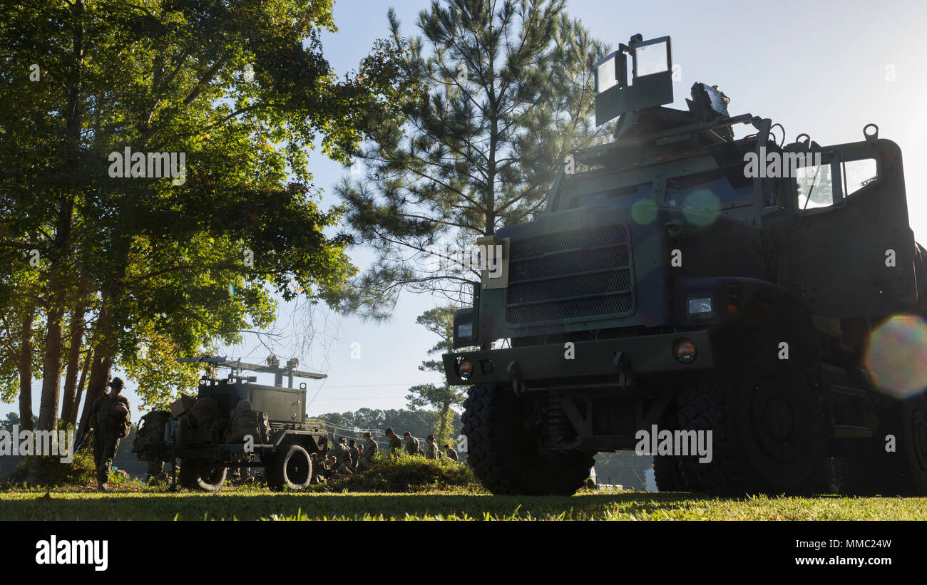 U.S. Marines with Headquarters Battery, 10th Marine Regiment, 2nd ...