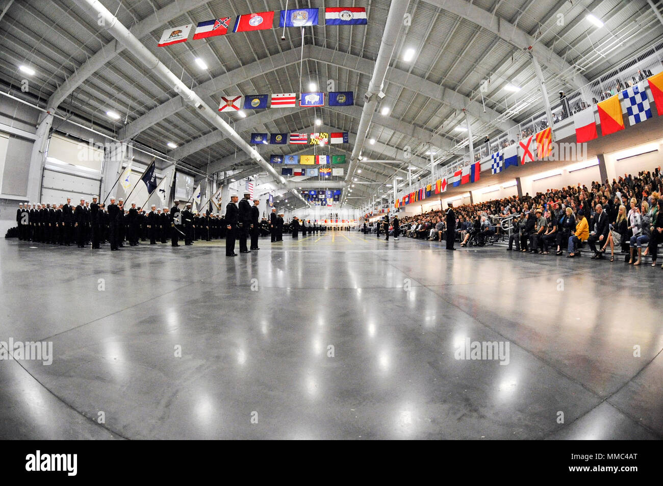 GREAT LAKES, Ill. (Oct. 6, 2017) – Graduating Sailors stand in ...