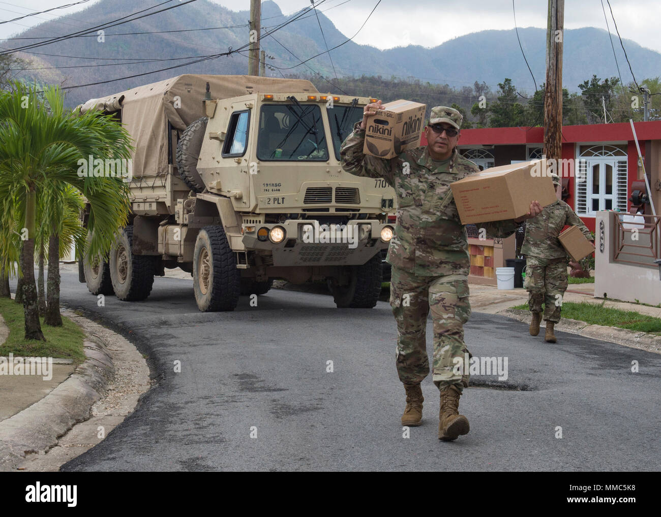 Soldiers assigned to Joint Task Force Puerto Rico and the Puerto Rico ...