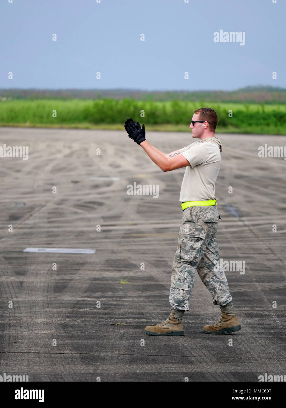 Airmen from the 821st Contingency Response Group work with Airmen from ...