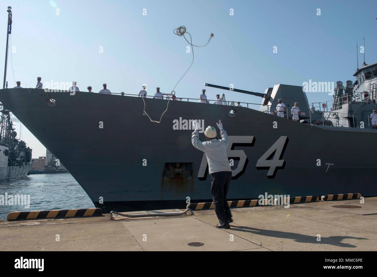 SASEBO, Japan (Oct. 9, 2017) Royal Australian Navy Anzac-class frigate ...