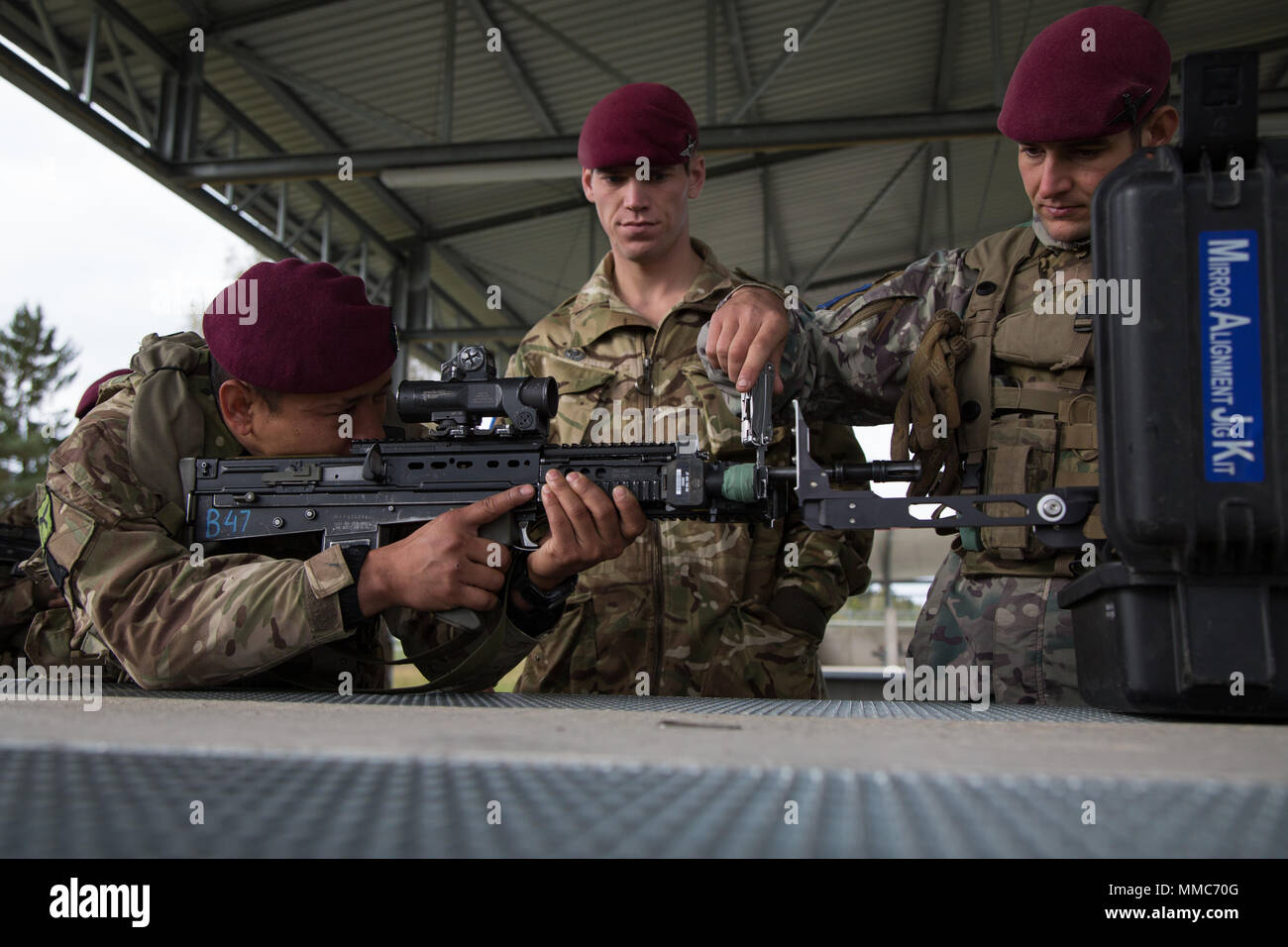 A soldier with Charlie Company, 2nd Parachute Regiment, British army ...