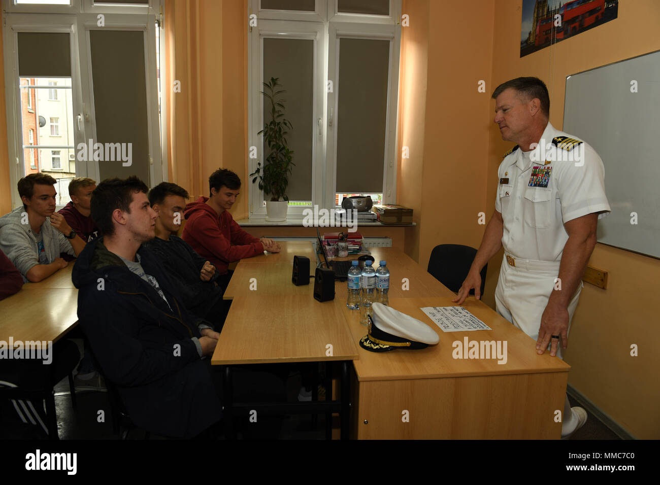 SLUPSK, Poland (Oct. 4, 2017). Capt. Rick Gilbert, commanding officer ...