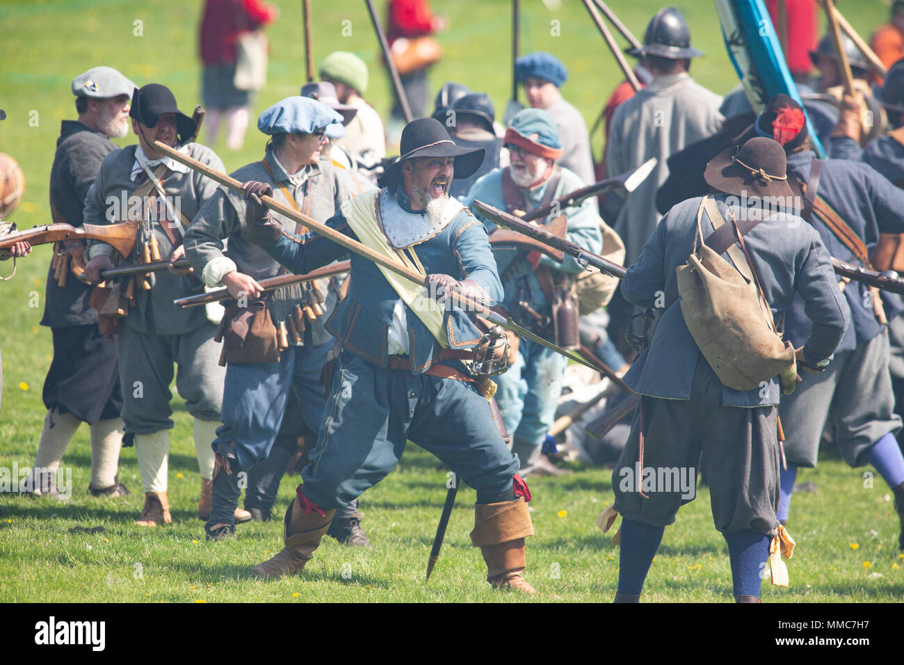 The Pikes and Plunder event re-enacting an English Civil War battle ...