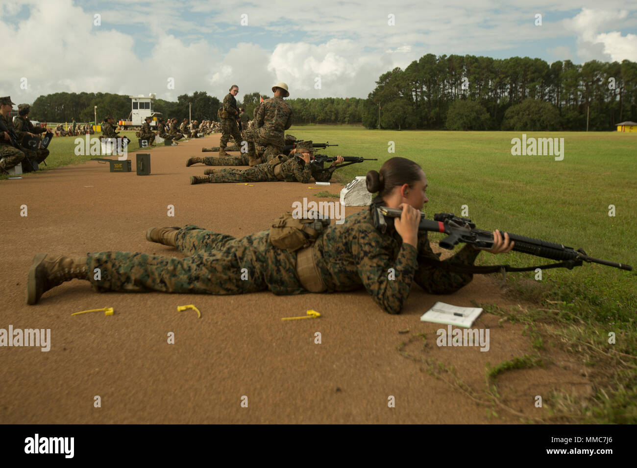 U.S. Marine Corps Recruits with Papa Company, 4th Battalion, Recruit ...