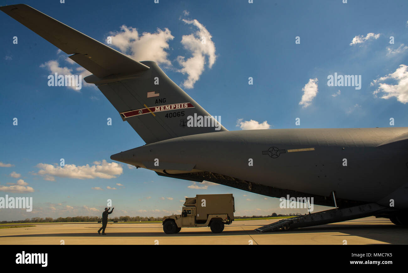 Airmen of the 121st Air Refueling Wing and the 164th Air Wing load ...