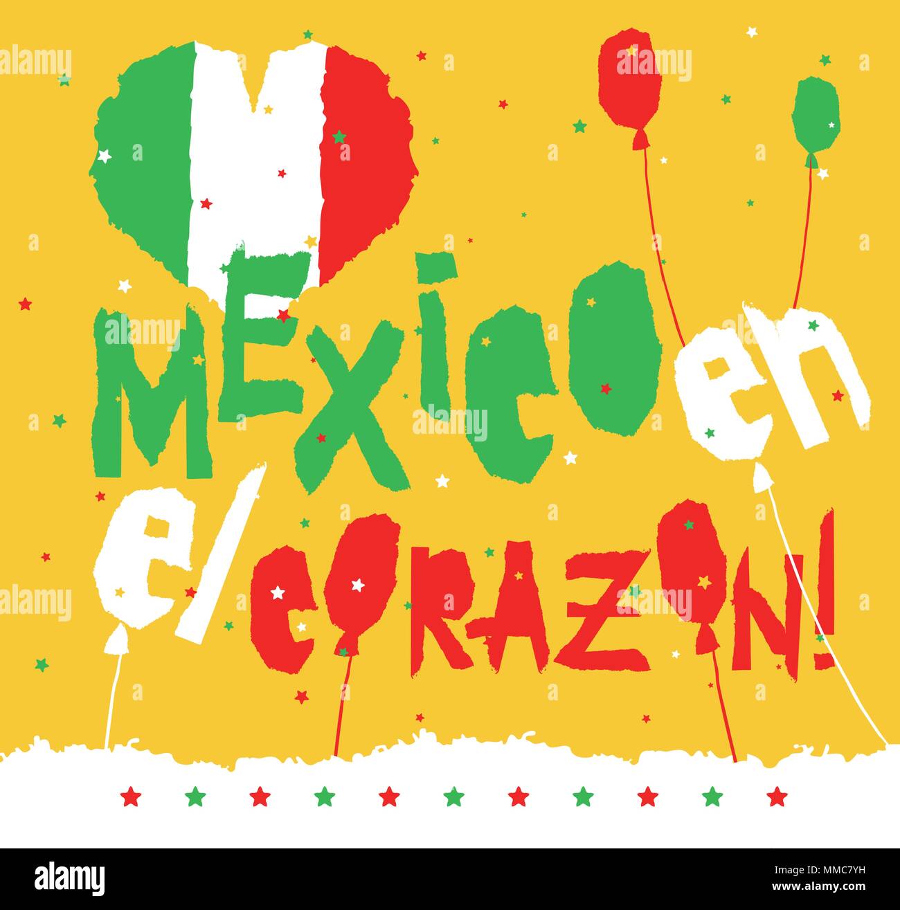Corazon mexico Stock Vector Images - Alamy