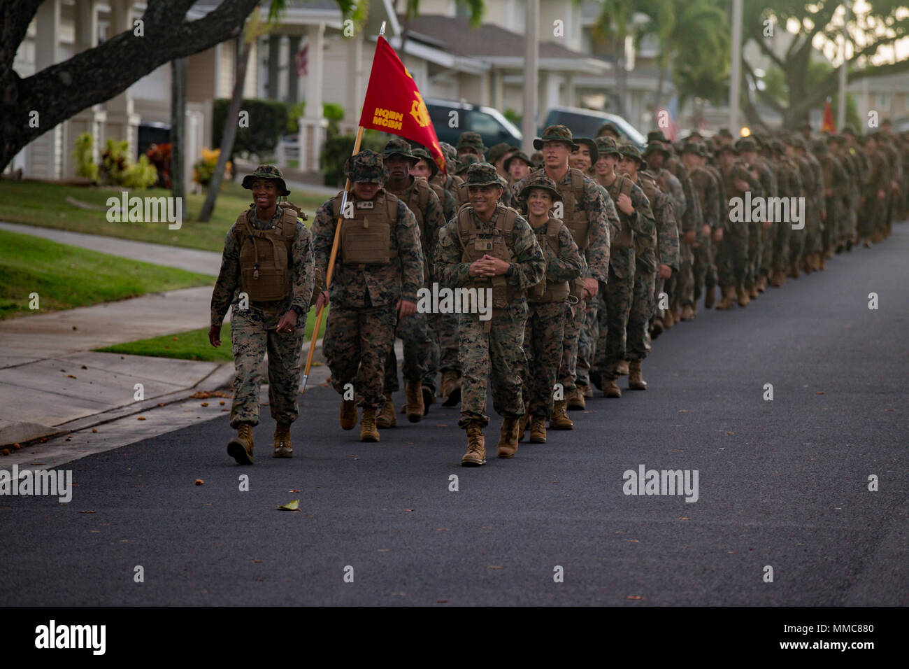 U.S. Marines with Headquarters Battalion, Marine Corps Base Hawaii ...