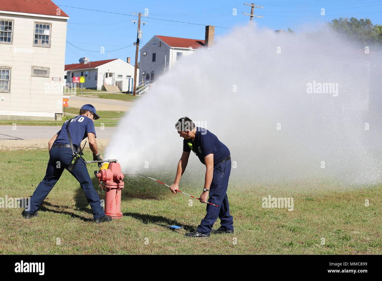 Wisconsin hydrant flushing hi-res stock photography and images - Alamy