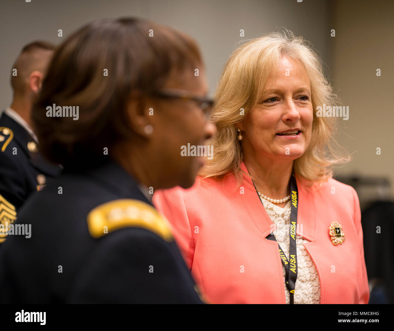 Lt. Gen. Gwen Bigham and Hollyanne Milley prepare backstage for Family ...