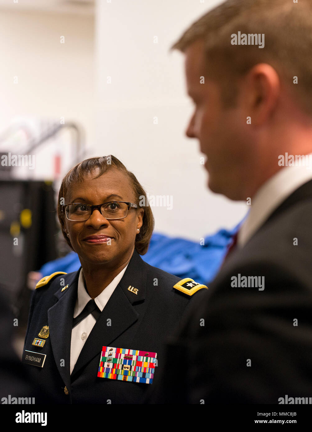 Lt. Gen. Gwen Bigham and the Secretary of the U.S. Army (Acting) Ryan D ...