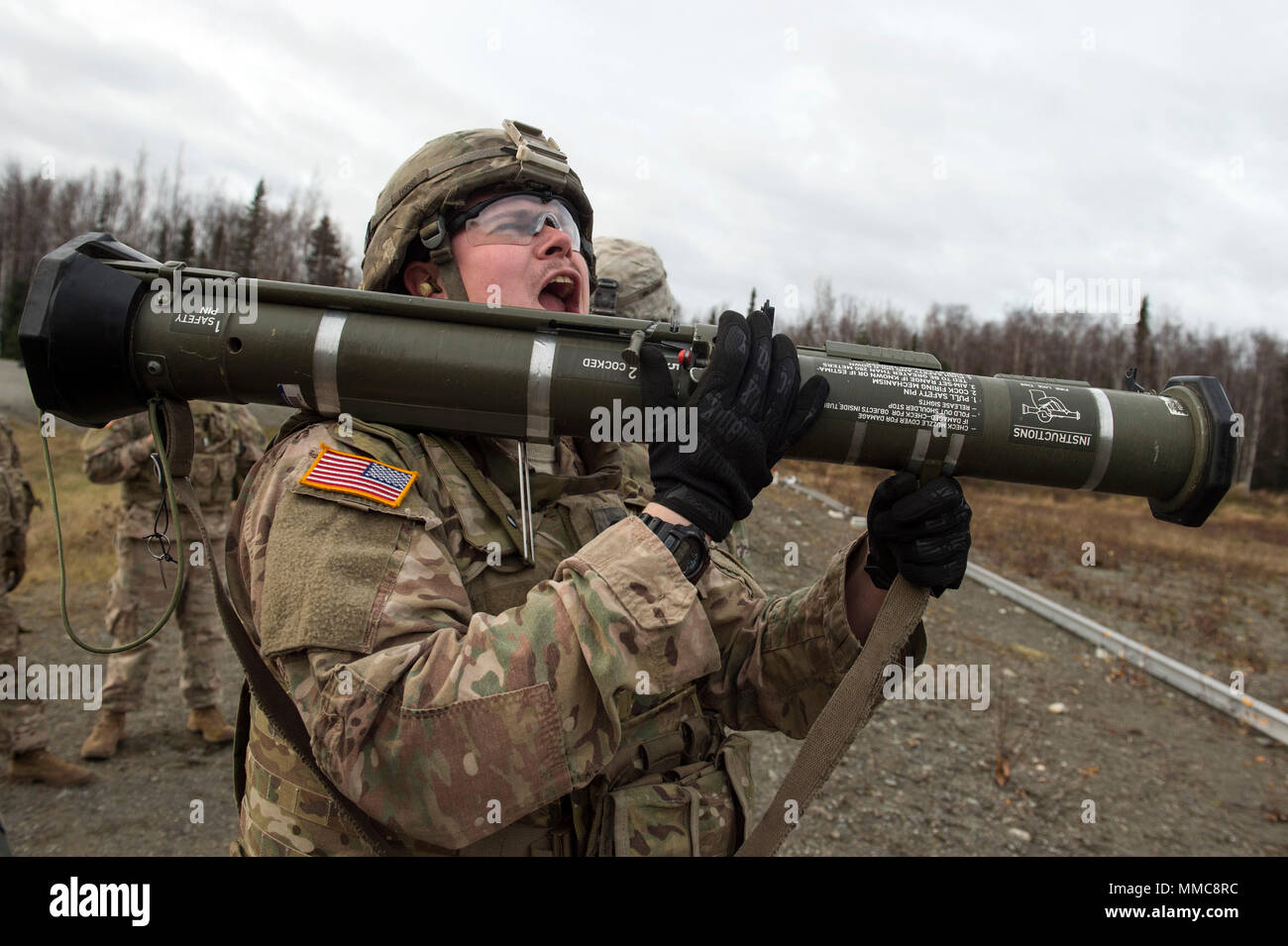 Army Spc. Hunter Hendrix, assigned to the 109th Transportation Company ...