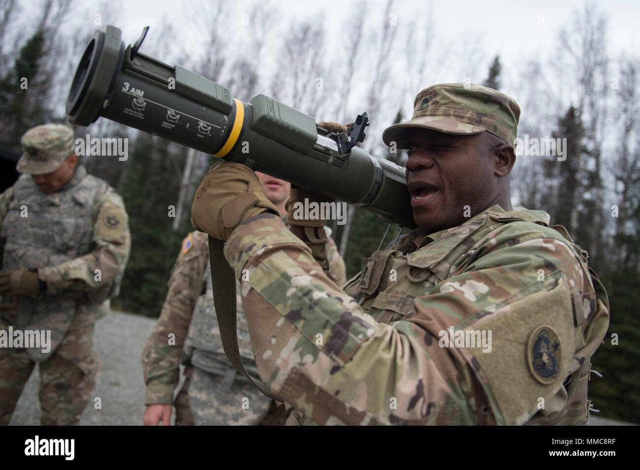 Army Spc. Stephen Brown, assigned to the 109th Transportation Company ...