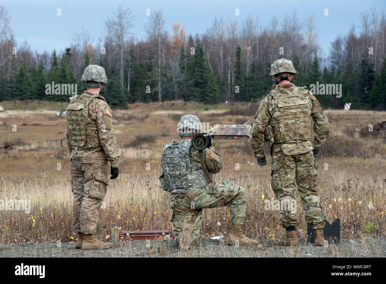 Soldiers assigned to the 109th Transportation Company, 17th Combat ...