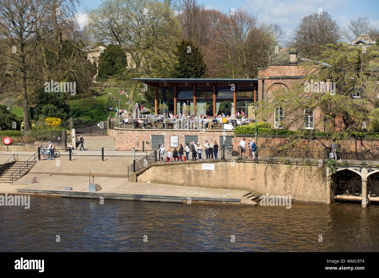 People tourists visitors outside The Star Inn the City pub restaurant ...