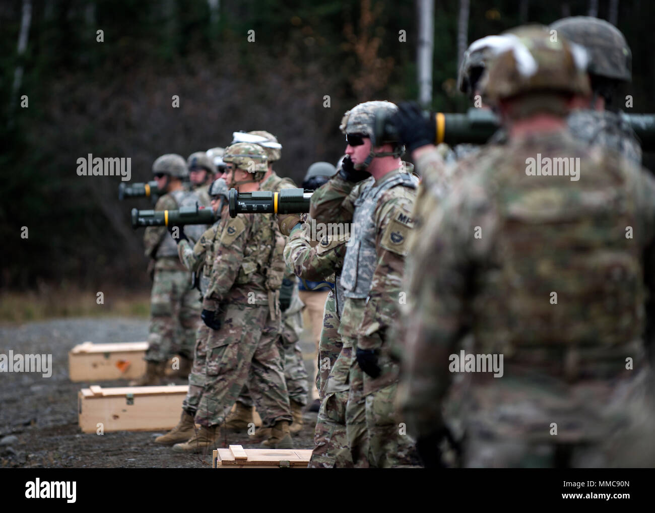 Soldiers assigned to the 109th Transportation Company, 17th Combat ...