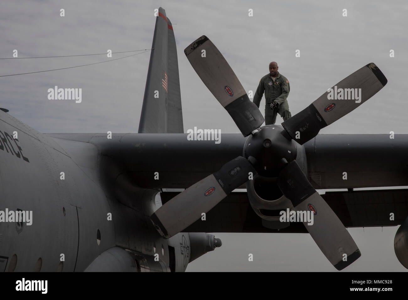 Tech. Sgt. Joshua Pittman, 36th Airlift Squadron C-130H flight engineer ...