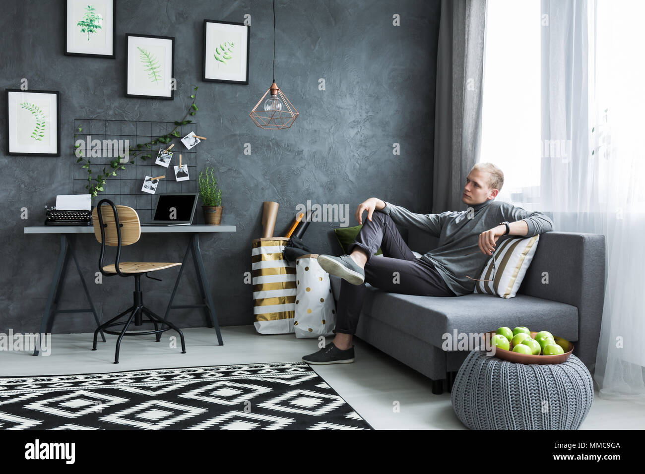 Cyan wall hi-res stock photography and images - Alamy