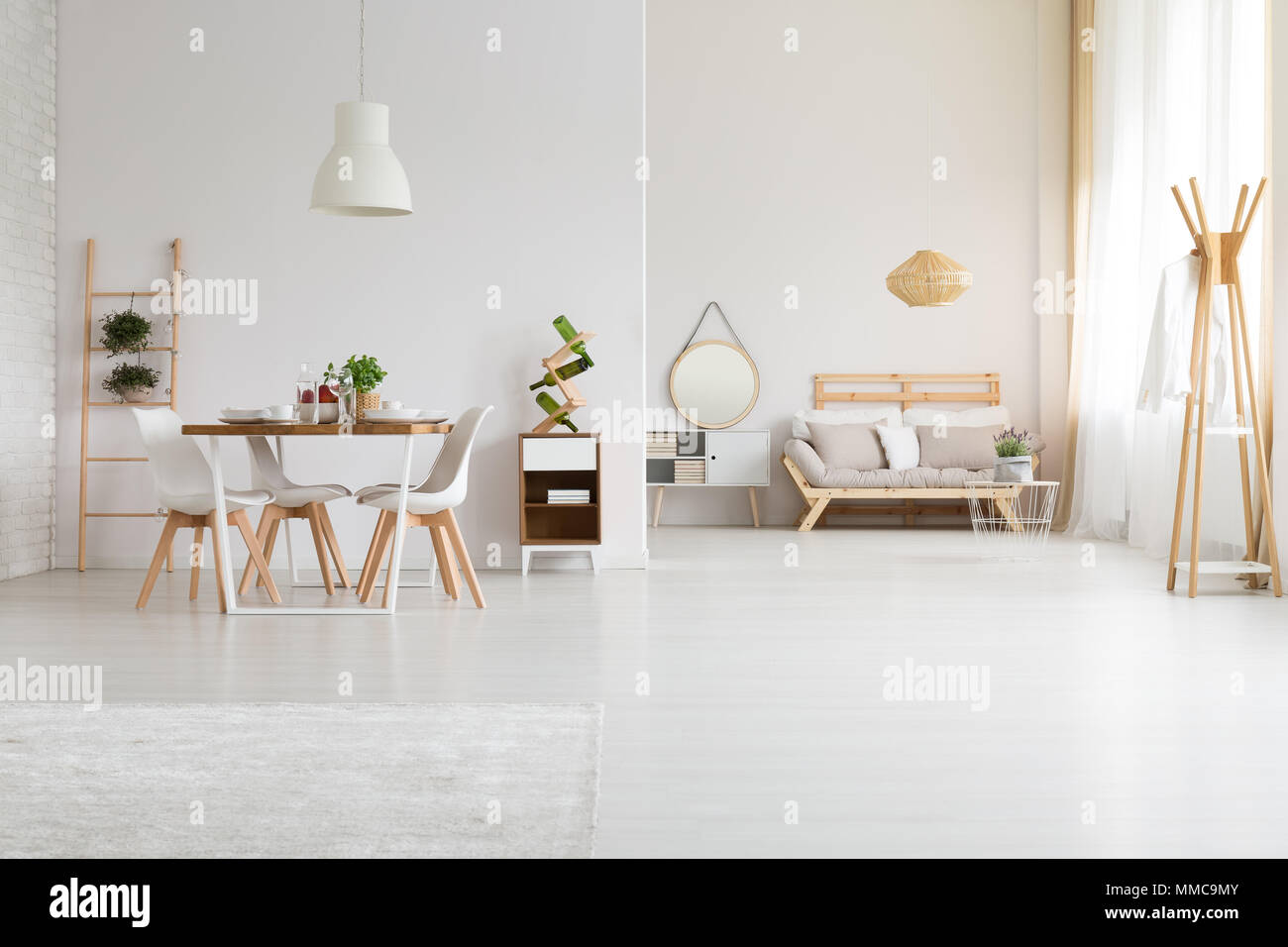 Modern stylish flat with big open space Stock Photo - Alamy