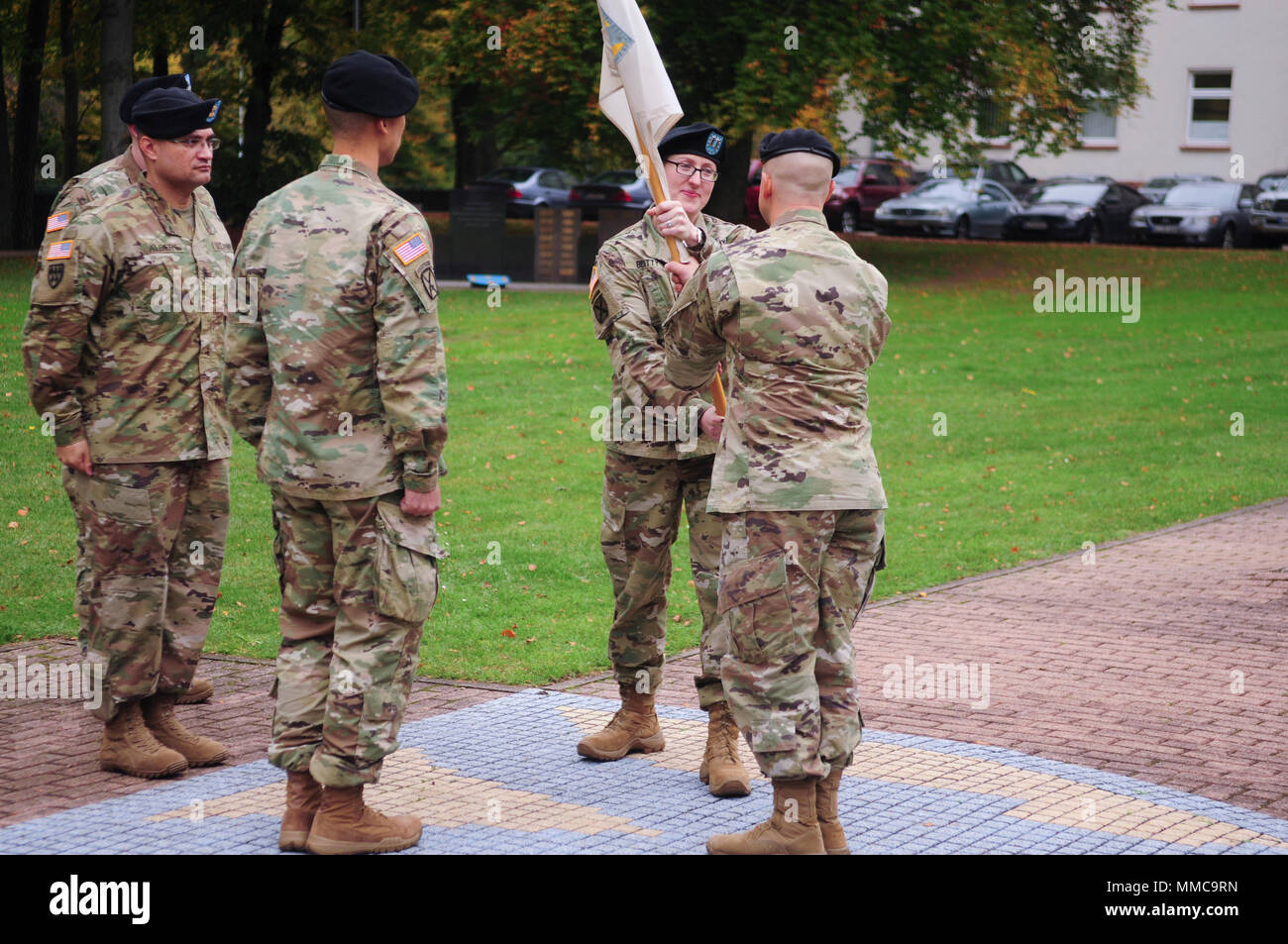 Capt. Amy L. Beatty, outgoing commander of Headquarters and ...