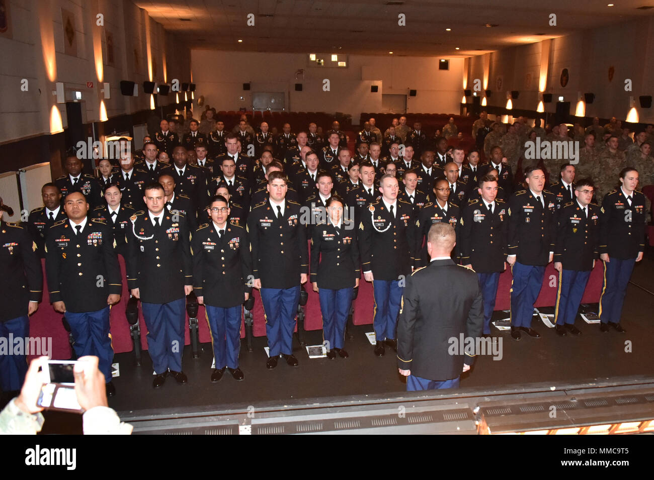 U.S. Soldiers with the 18th Military Police Brigade recite the Creed of ...