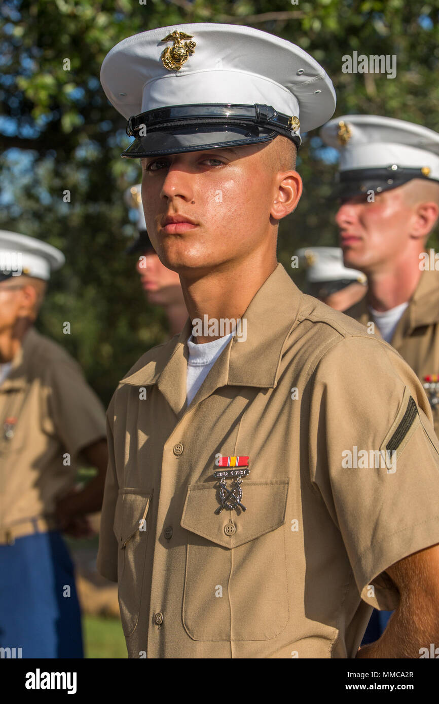 U.S. Marine Corps Pfc. Derrick Camp, with Platoon 3077, Lima Company ...