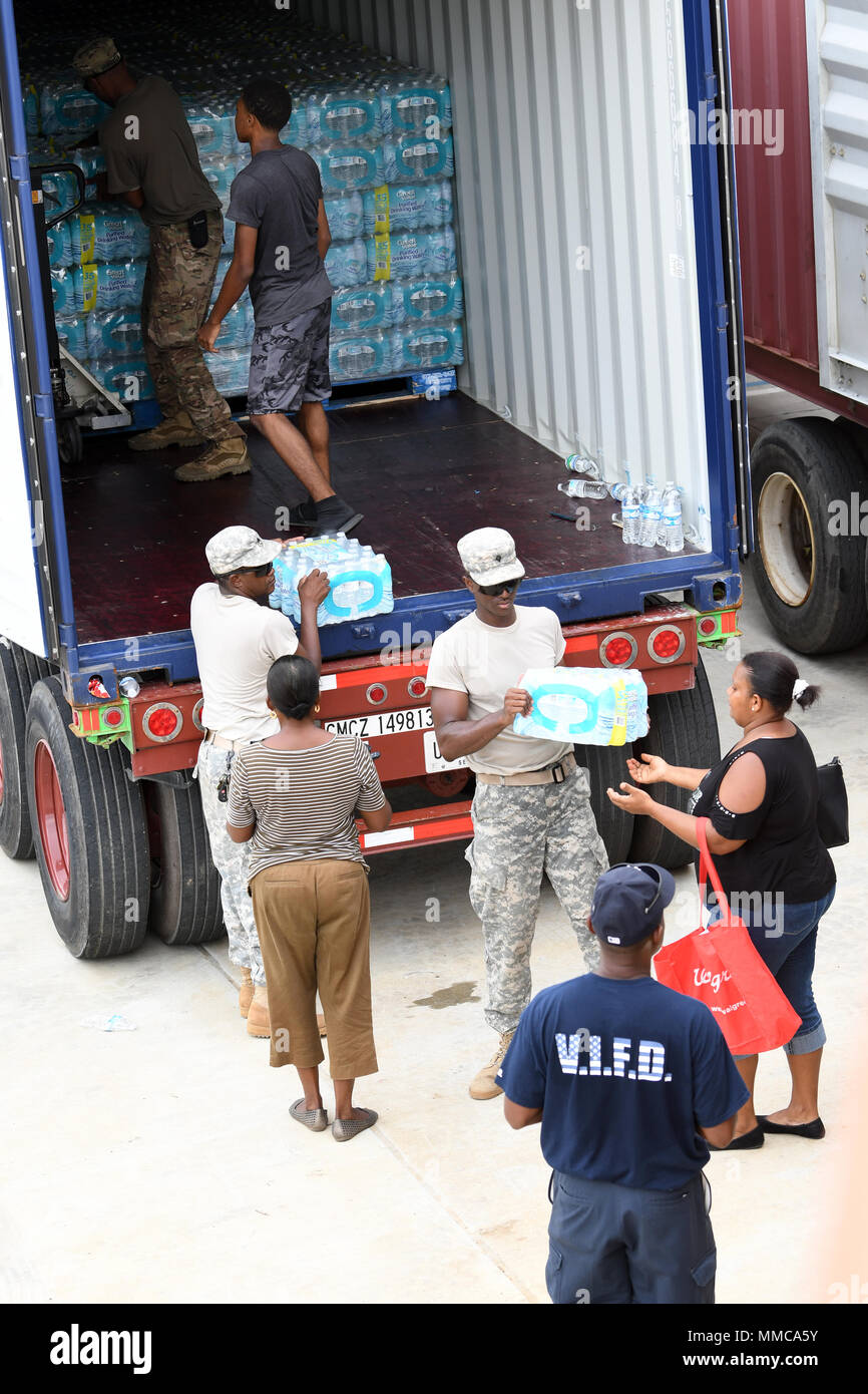 St. Thomas, U.S. Virgin Islands, US--Volunteers, as well as U.S. Virgin ...