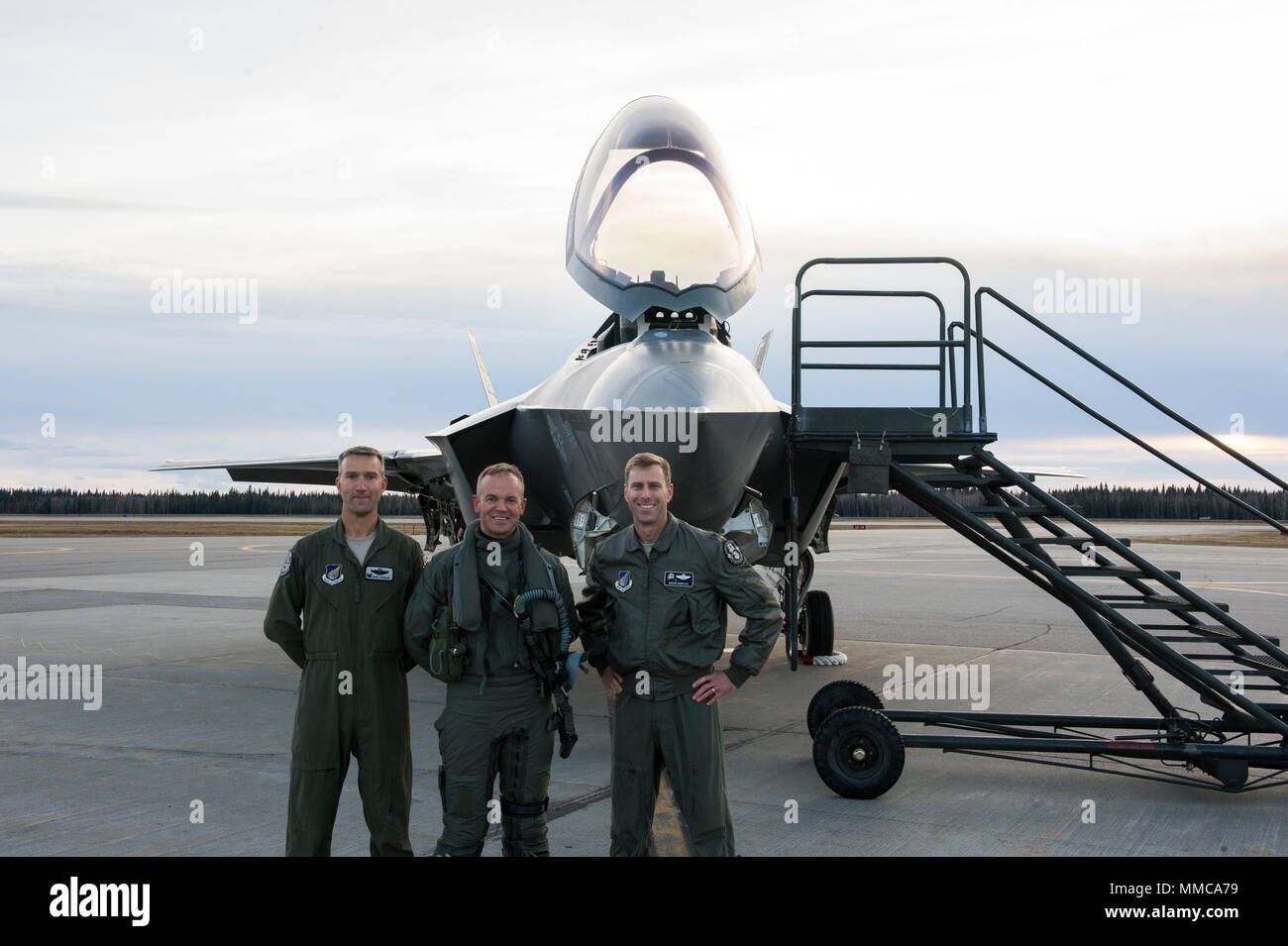 U.S. Air Force Col. Jacob Trigler, the 354th Operations Group commander ...