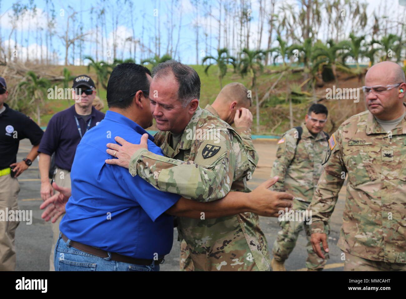 U.S. Army Brig. Gen. Jose Reyes, Dual Status Commander, says good-bye ...