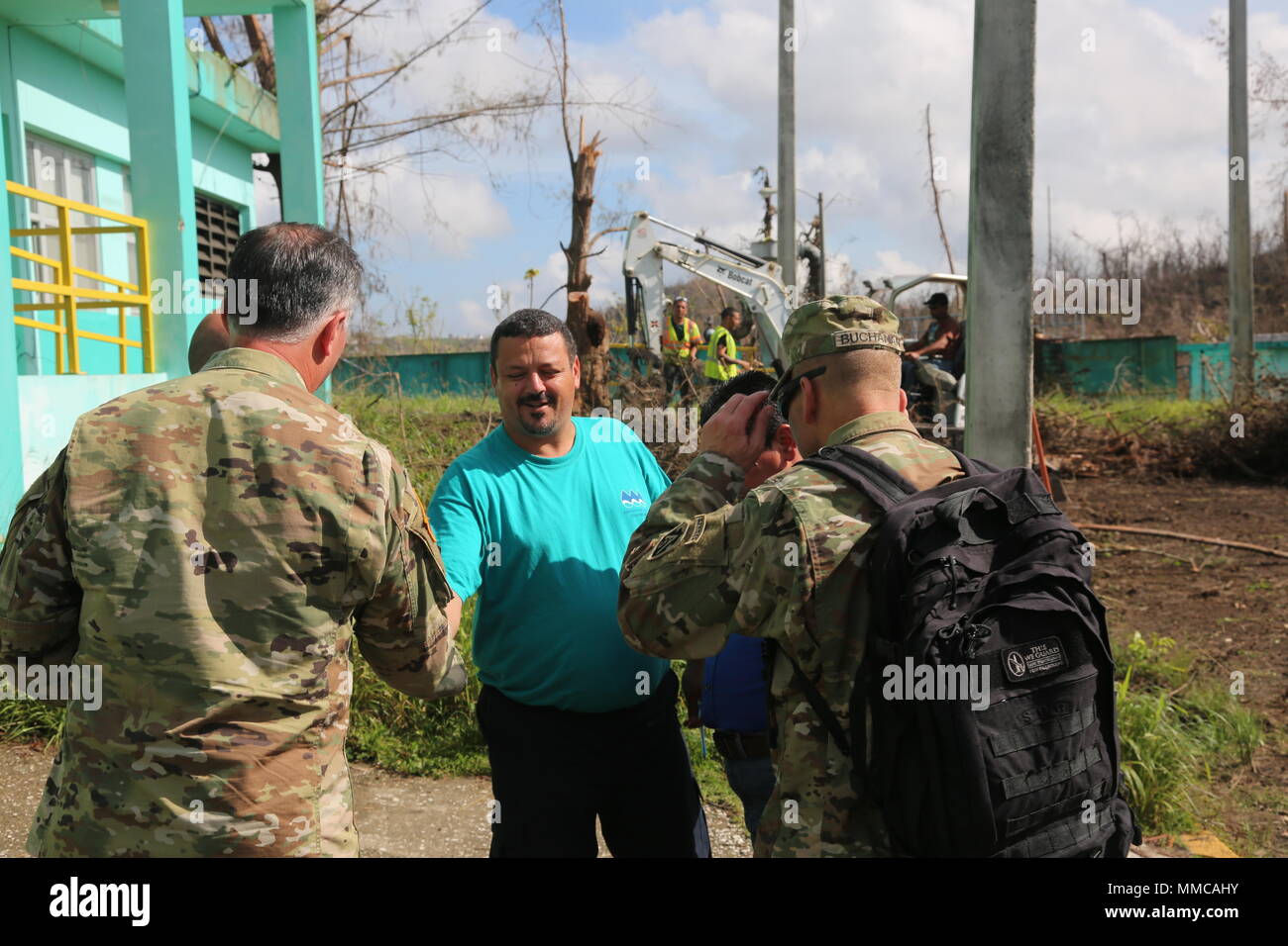 U.S. Army Brig. Gen. Jose Reyes (left), Dual Status Commander, and Lt ...