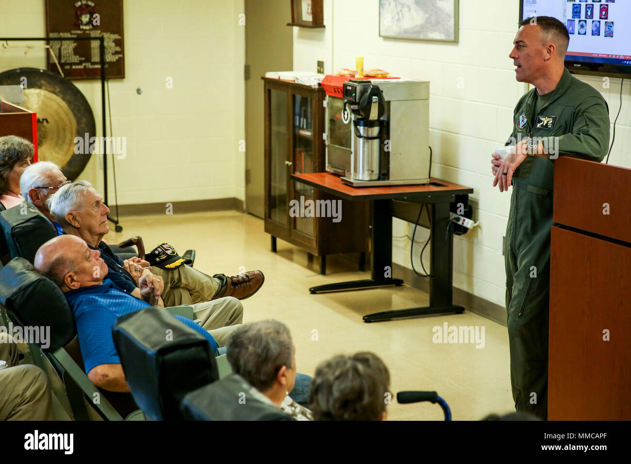 U.S. Marine Corps Lt. Col. Nathan Baker, executive officer of Marine ...