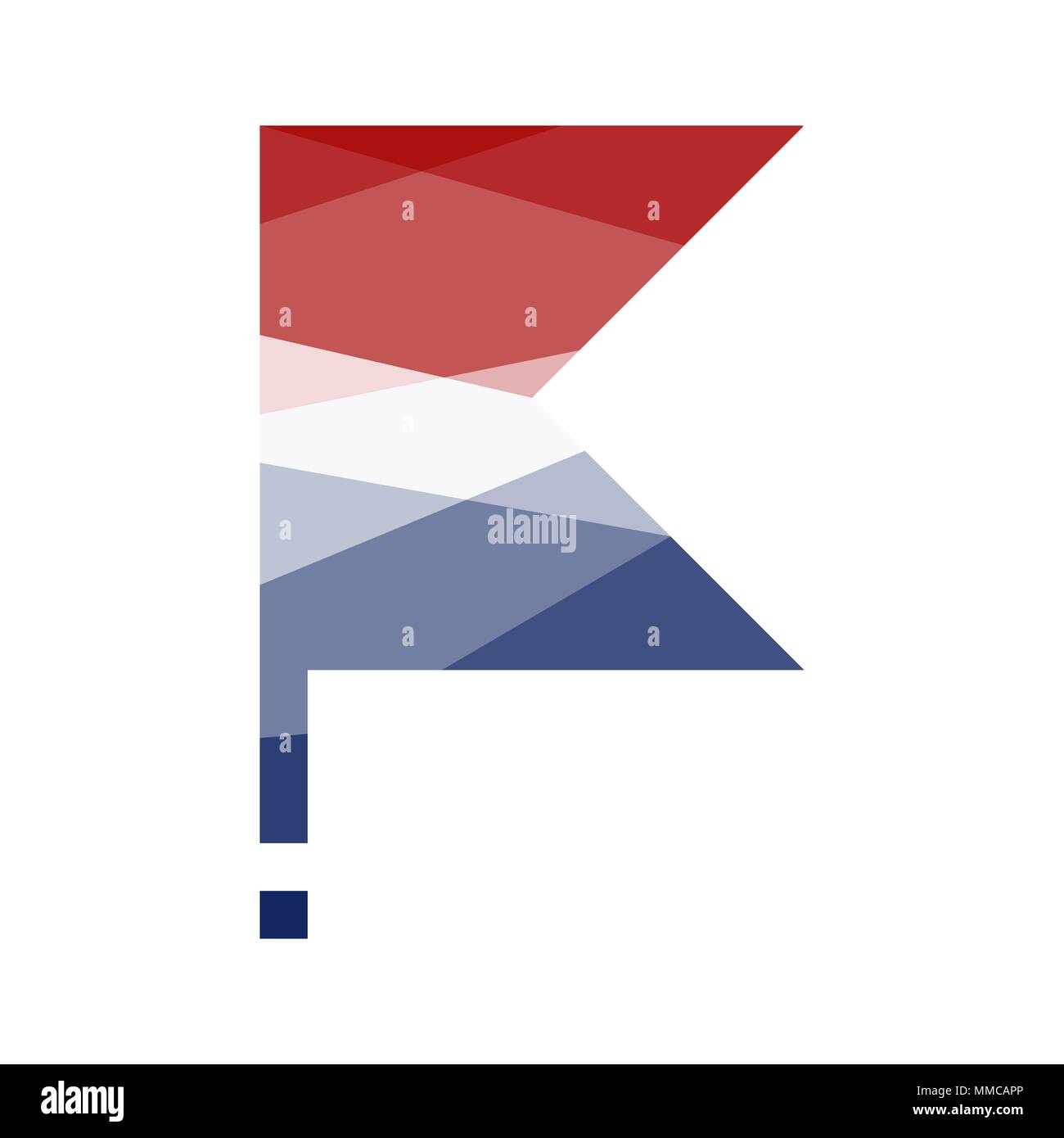 Low poly triangular Netherlands flag polygonal color effect. Vector ...