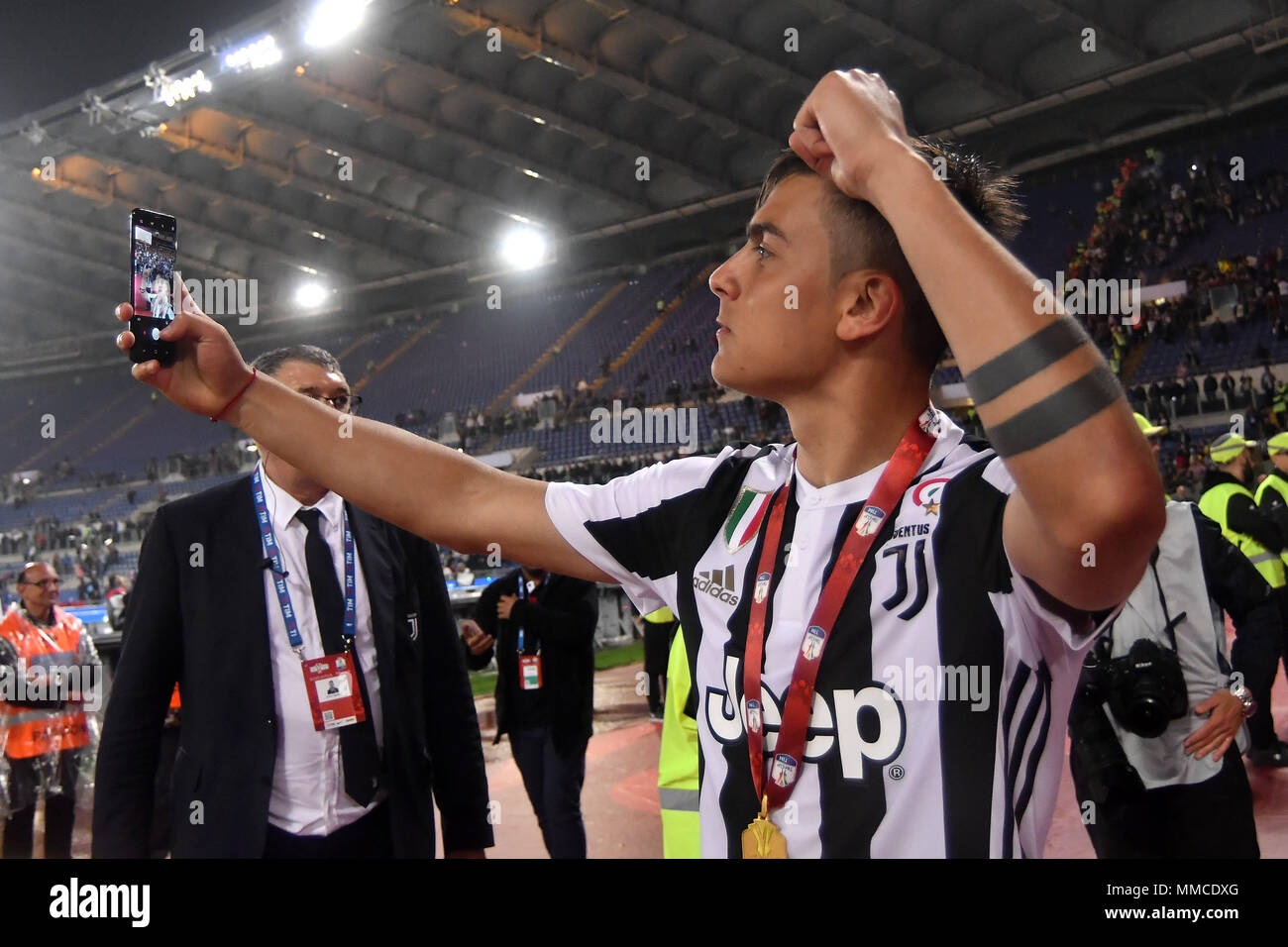 Esultanza Paulo Dybala Selfie celebration Roma 09-05-2018 Stadio ...