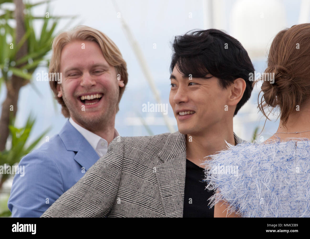Cannes, France. 10th May 2018. Producer Ilya Stewart and actor Teo Yoo ...