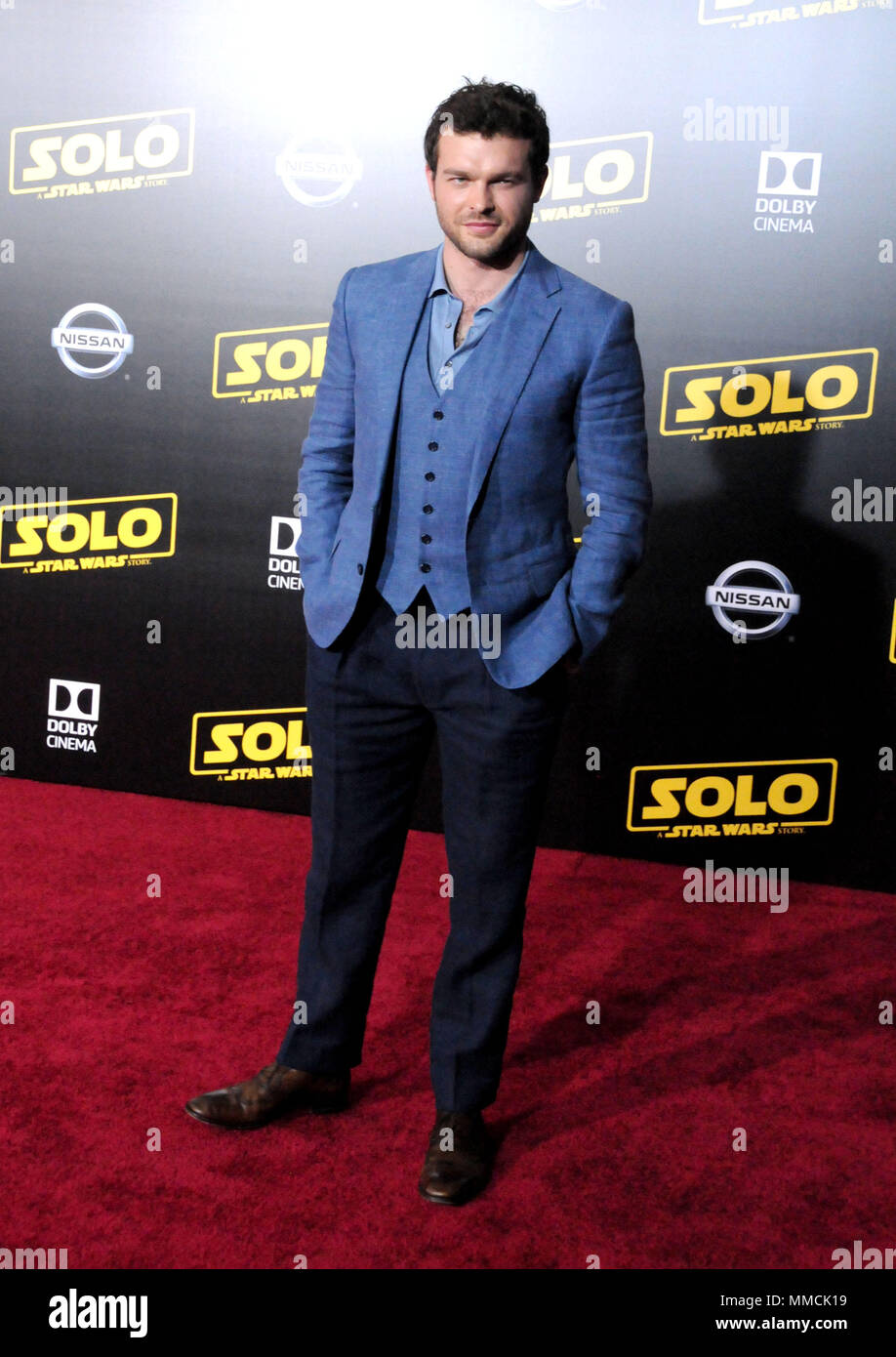 Hollywood, California, USA. 10th May, 2018. Actor Alden Ehrenreich ...