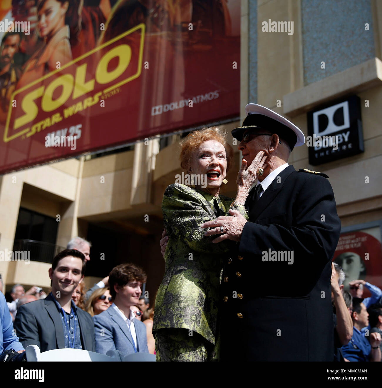 Los Angeles, USA. 10th May, 2018. Gavin MacLeod (R) who played the part ...