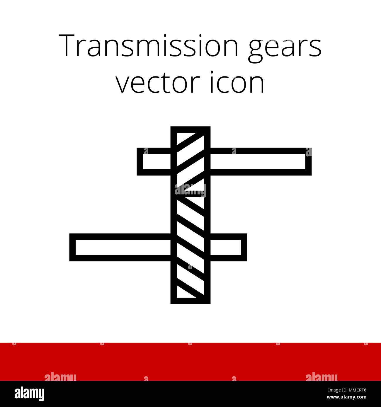 Transmission gears on shaft side view vector icon isolated Stock Vector ...