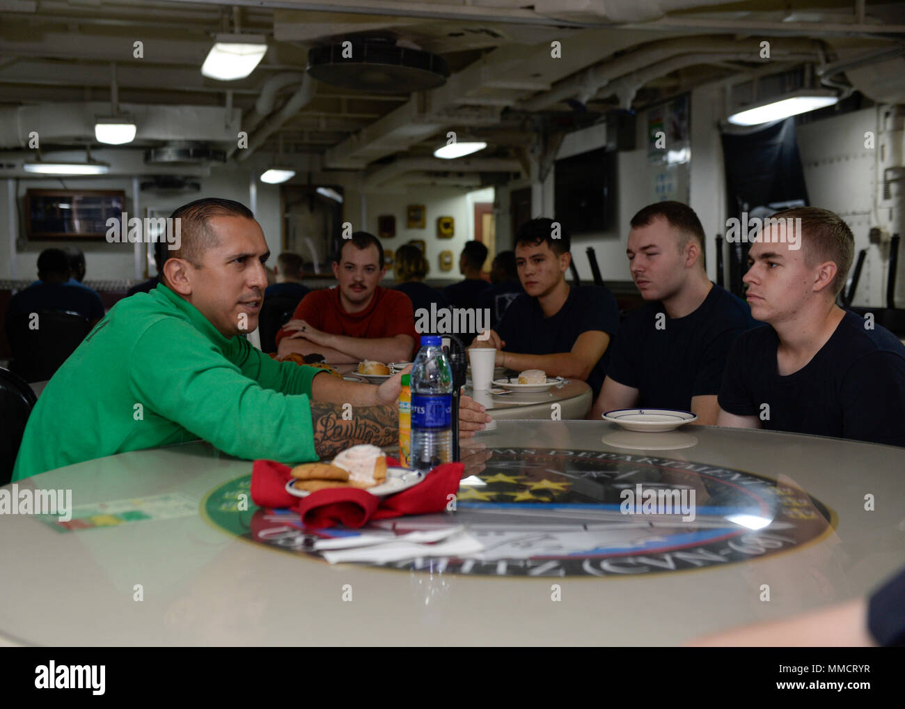 ARABIAN GULF (Oct. 10, 2017) U.S. Navy Master Chief Aviation Boatswain ...