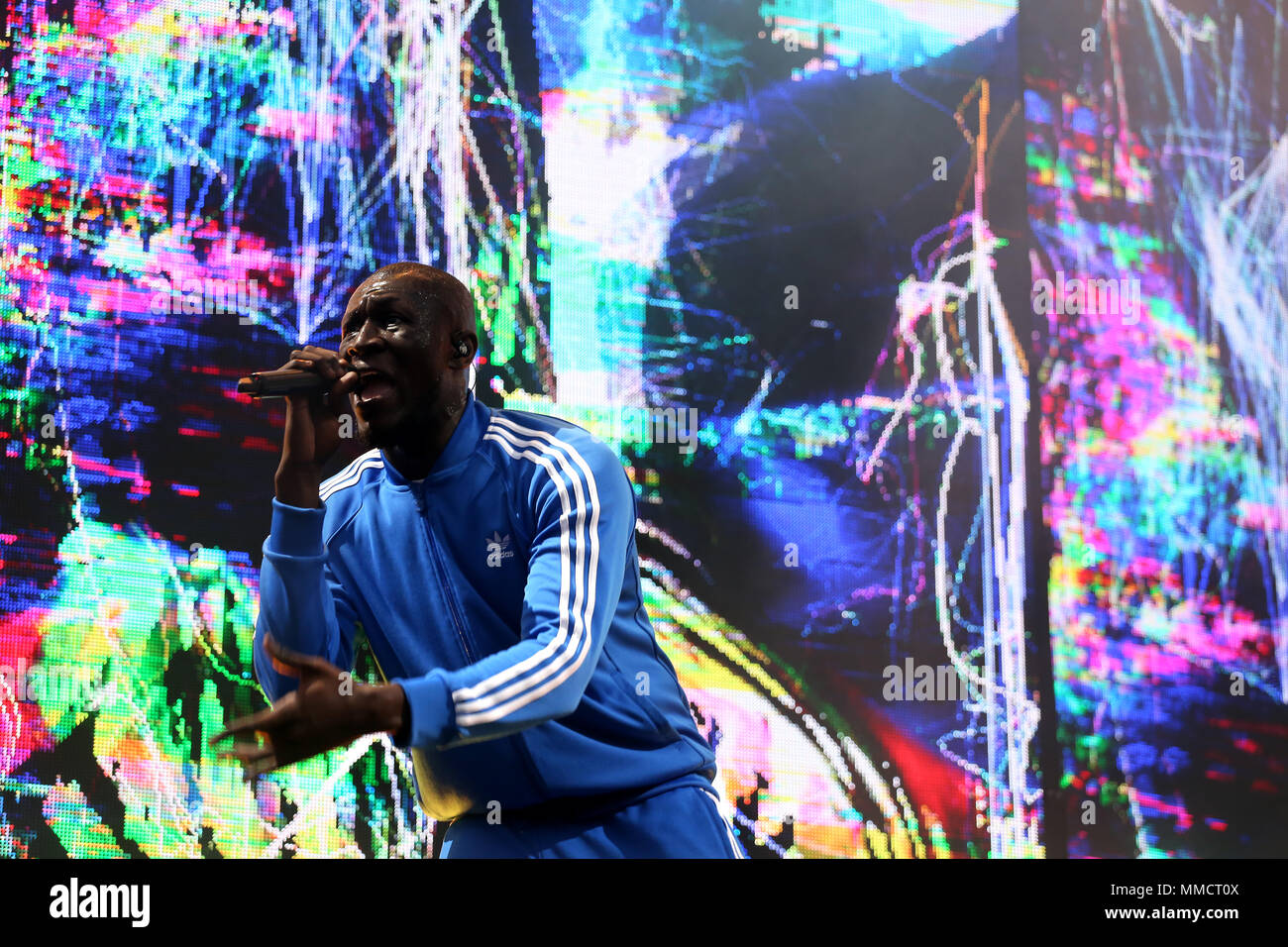 Grime superstar Stormzy performs on the Other Stage at the 2017 ...