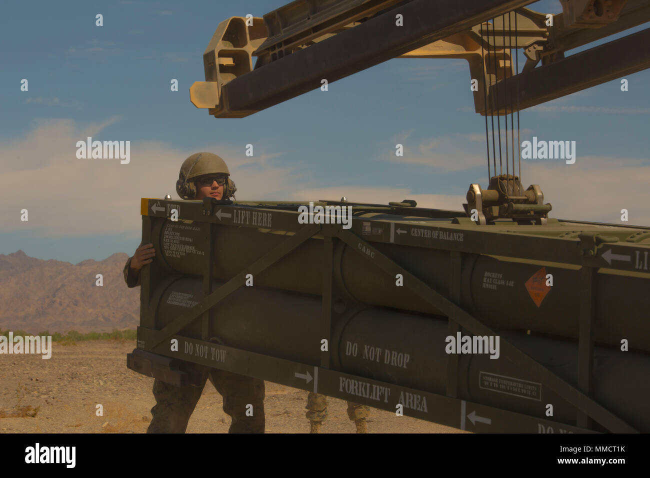 Sgt. Jansen Davis, a section chief with 3rd Platoon, Rocket Battery F ...