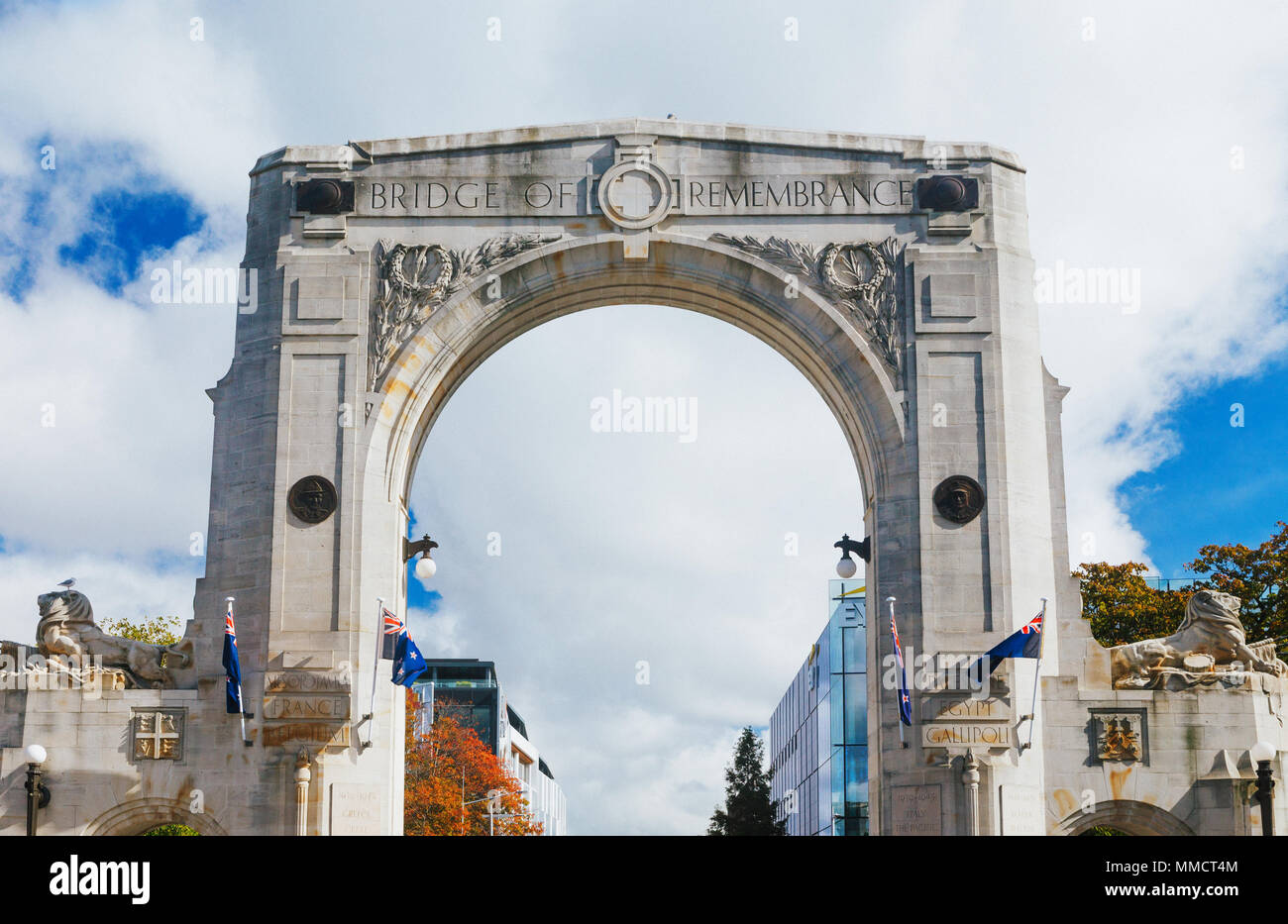 Bridge of Remembrance in the cloudy day. The landmark located in the ...