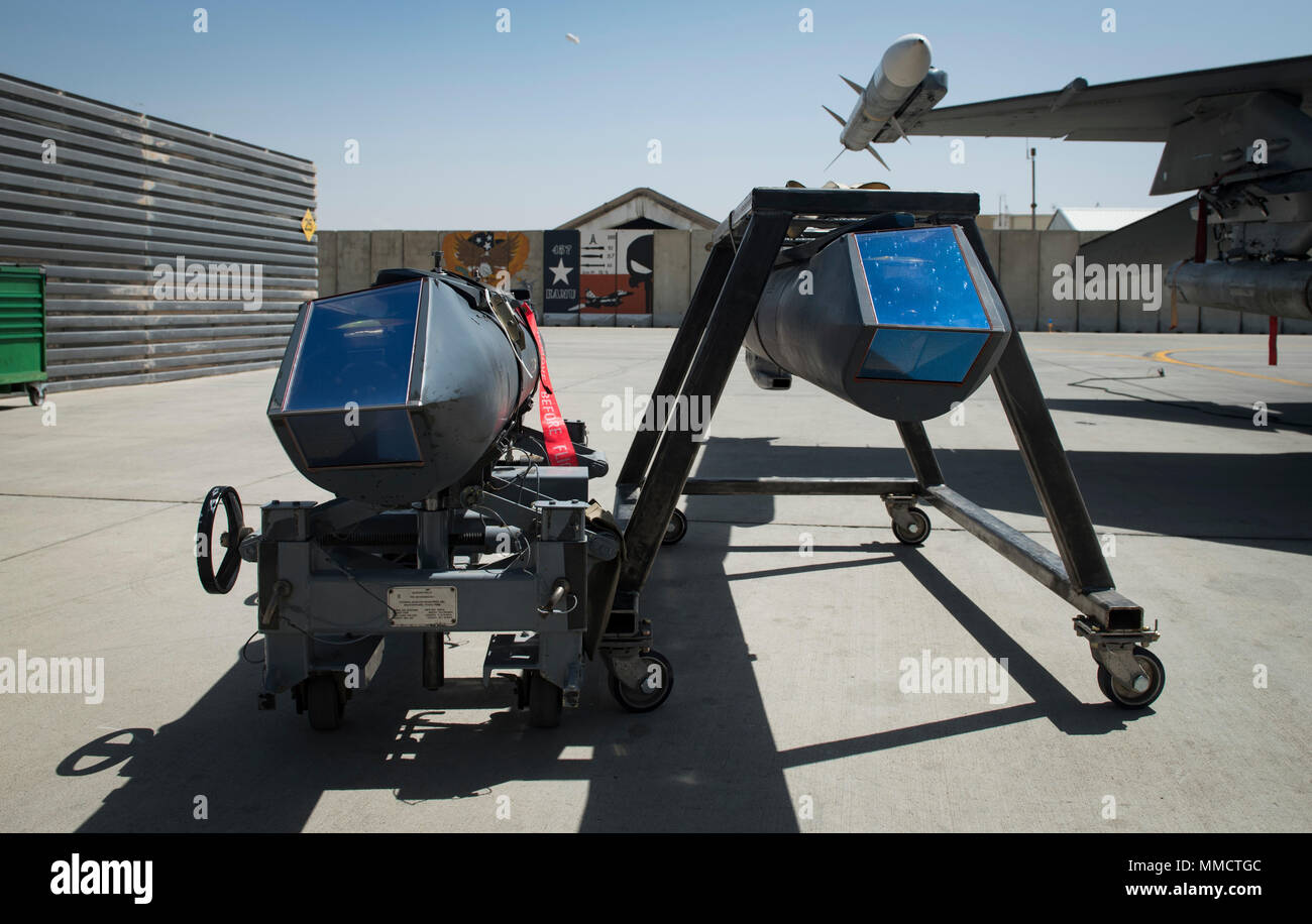 Pictured on the right is a sniper pod stand designed by Senior Airman ...